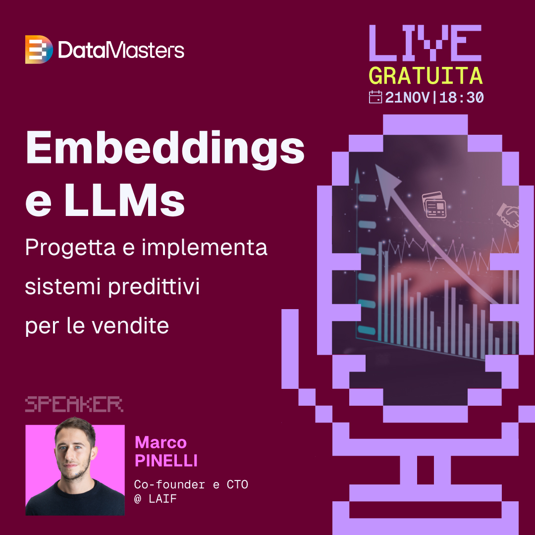 Embeddings e LLMs: progetta sistemi predittivi per vendere