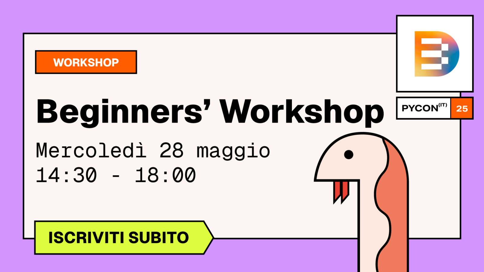 Beginners' Workshop al PyCon Italia 2025: inizia a programmare in ...